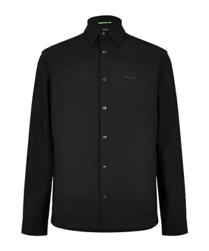 Hugo Boss Point-collar Long-sleeve Shirt - Black
