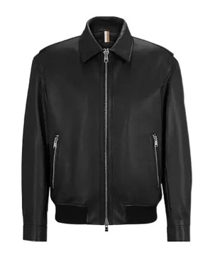 Hugo Boss Merwyn Leather Jacket - Black