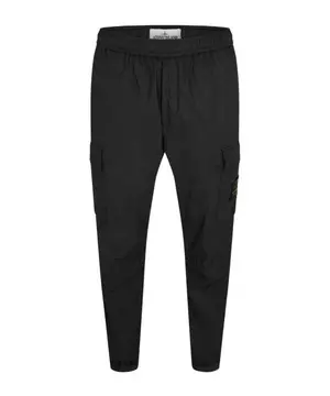 Stone Island Logo Cargo Track Pants - Black
