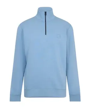 Hugo Boss Zetrust Zip-neck Soft Terryclover The Head Sweatshirt - Blue