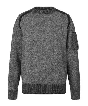 C.P. COMPANY Lens Crew Knitted Turtle Neck Jumper - Gray