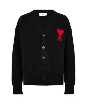 AMI Paris V-neck Knit Cardigan