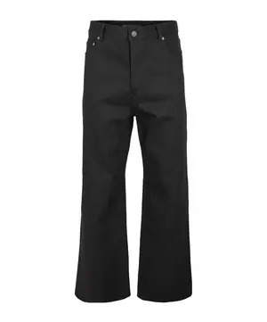 Balenciaga Solid Straight Leg Pants - Black