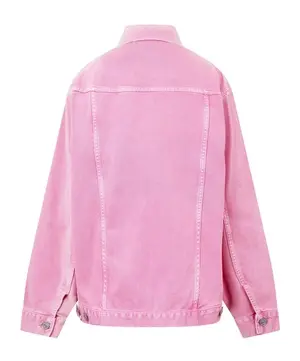 Balenciaga Printed Logo Cotton Long Sleeve Denim Jacket