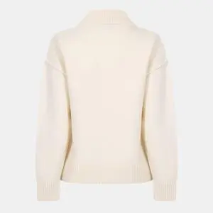AMI Paris Off- Knit Polo Sweater With Heart Logo
