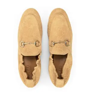 Gucci Logo Embossed Horsebit Loafers