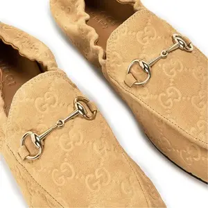 Gucci Logo Embossed Horsebit Loafers
