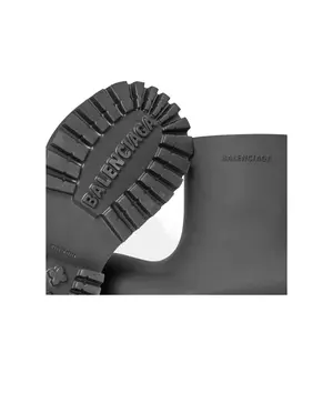 Balenciaga Rubber Lug Sole Ankle Boots - Black