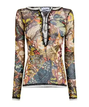 JEAN PAUL GAULTIER Printed Pattern Long Sleeve Top