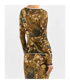JEAN PAUL GAULTIER Printed Pattern Long Sleeve Top