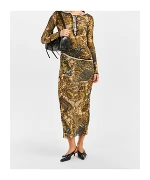 JEAN PAUL GAULTIER Printed Pattern Long Sleeve Top
