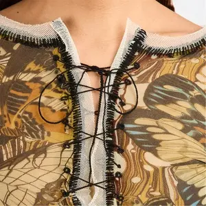 JEAN PAUL GAULTIER Printed Pattern Long Sleeve Top