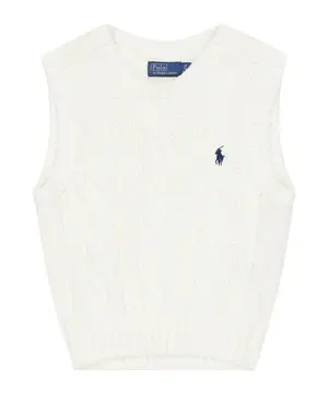 Polo Ralph Lauren Cable-knit Sleeveless Vest - White