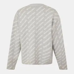 Balenciaga Heather Grey V-neck Knit Cardigan