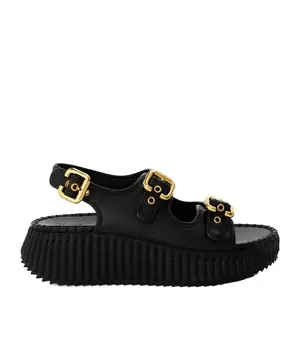 Chloé Buckled Platform Sandals - Black