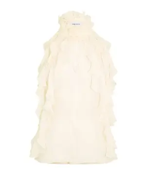 Alexander McQueen Ruffled Cami Vest - White