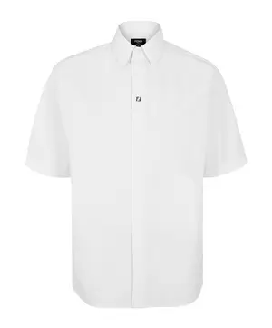 Fendi Solid Color Short Sleeve Shirt - White