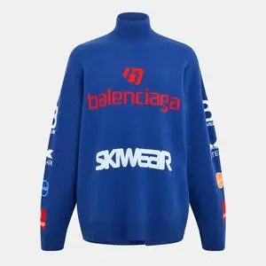 Balenciaga Simple Printed Knit Sweater