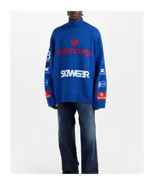 Balenciaga Simple Printed Knit Sweater