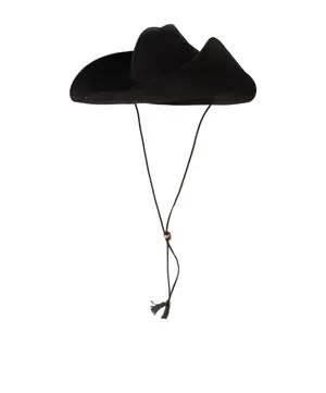 Gucci Woolen Wide-brim Retro Hat - Black