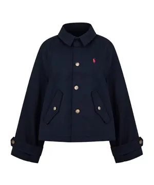 Polo Ralph Lauren Single-breasted Stand Collar Coat - Black