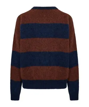 Max Mara Crew-neck Striped Knit Sweater