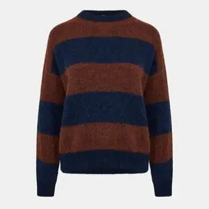Max Mara Crew-neck Striped Knit Sweater