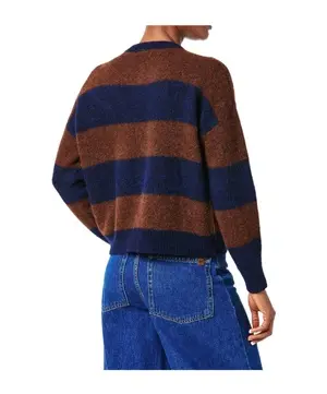 Max Mara Crew-neck Striped Knit Sweater