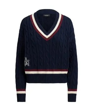 Ralph Lauren Cable Knit V-neck Sweater