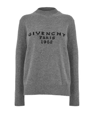 Givenchy Mock Neck Knit Sweater With Graphic Detail