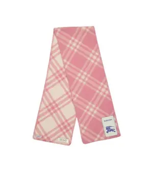 Burberry Plaid Pattern Scarf - Pink