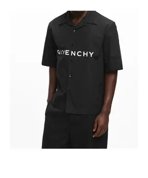 Givenchy Giv Boxy Fit Short Sleeve Plain Shirt