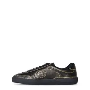 Gucci G75 Brushed Leather Lace-up Sneakers