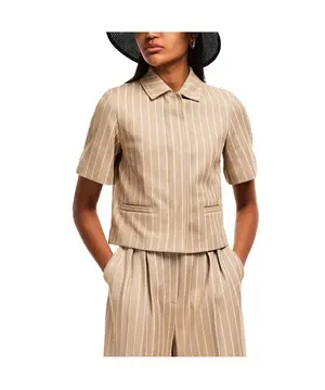 Max Mara Striped Short Sleeve Jacket