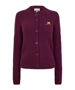GANNI Button-front Fine Knit Cardigan