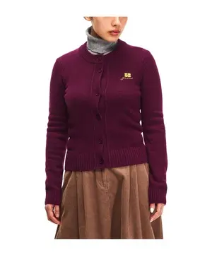 GANNI Button-front Fine Knit Cardigan