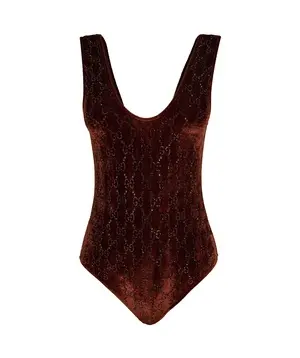 Gucci Sleeveless Bodysuit - Brown