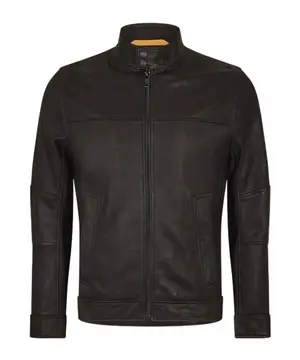 Hugo Boss Josep11 Leather Jacket - Black