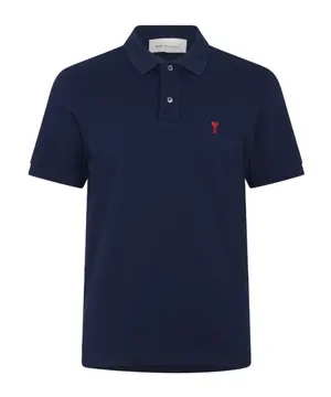 AMI Paris De Coeur Polo Shirt - Black