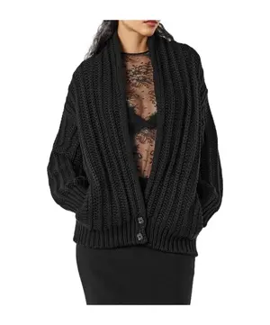 Dolce & Gabbana Chunky Knit Shawl Collar Cardigan