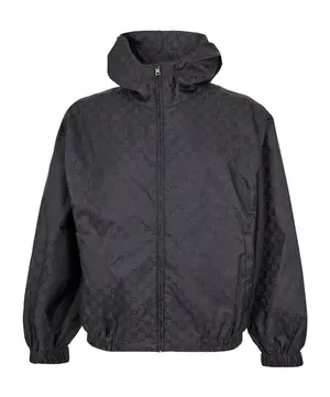 Gucci All-over Monogram Hooded Windbreaker