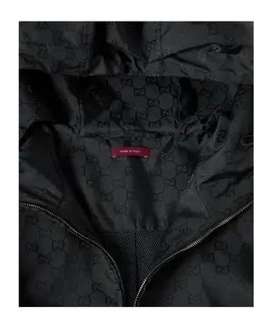 Gucci All-over Monogram Hooded Windbreaker