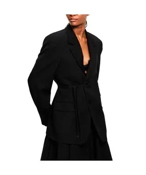 Balenciaga Single-breasted Blazer With Lace-up Waist