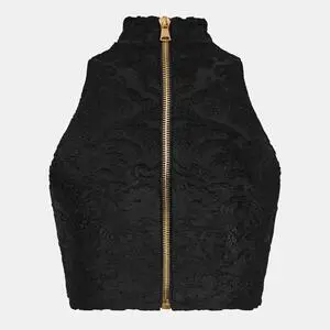 Balmain High Neck Zippered Vest