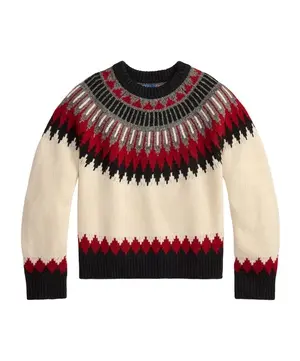 Polo Ralph Lauren Crew Neck Jumper With Fair Isle Pattern - Nude