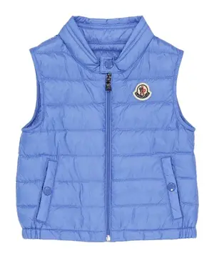 Moncler Logo Patch Vest - Blue