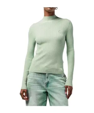 Hugo Boss Mock-neck Ribbed Knit Top