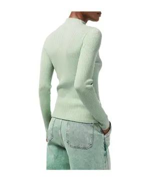 Hugo Boss Mock-neck Ribbed Knit Top