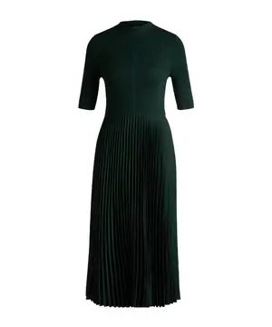 Hugo Boss Dark Green Midi Dress