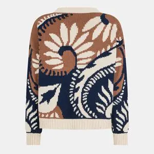 Max Mara Floral Pattern Knit Sweater
